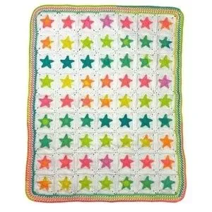 Hand Crafted | Bedding | Handcrafted Crochet Baby Crib Blanket Neon ...